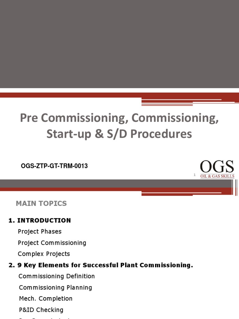 Pre Commissioning Procedures | PDF