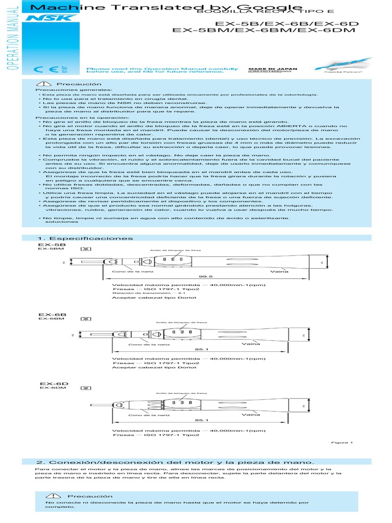 EX 5B/EX 6B/EX 6D EX 5BM/EX 6BM/EX 6DM: Boquilla Recta Tipo E | PDF | Máquinas | Bienes ...
