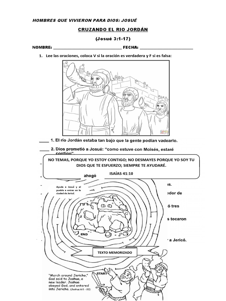 ACTIVIDAD DE JOSUÉ 3- BATALLA DE JERICÓ | PDF