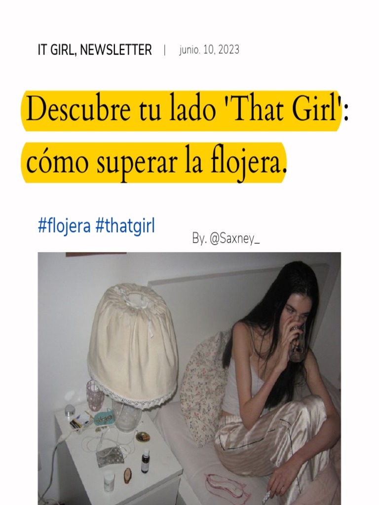 Newsletter Como Superar La Flojera | PDF