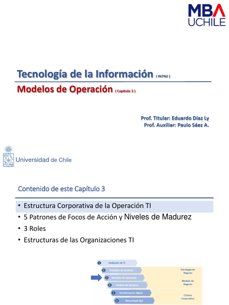MBA TI Capitulo 3 Modelos de Operacion TI | PDF