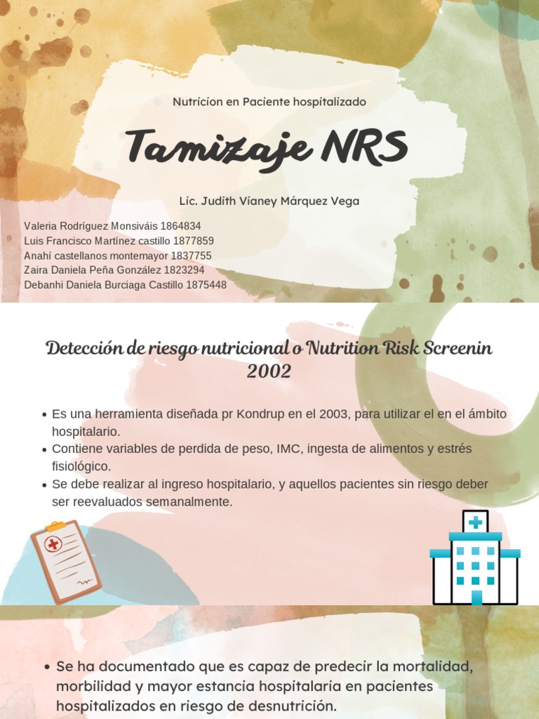 Tamizaje Nutricional NRS-2002 en Hospitalizados | PDF
