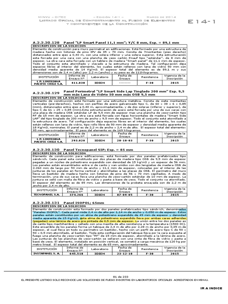 RF 30 Minvu Isopol | PDF | edificio | Materiales de construcción