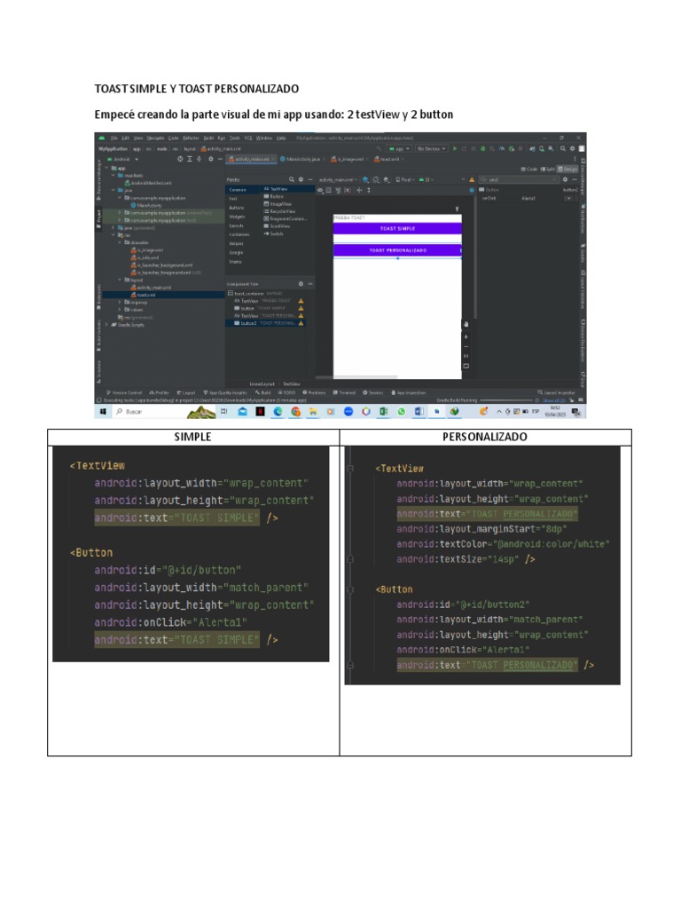 Toasts en Android: Simple y Personalizado | PDF