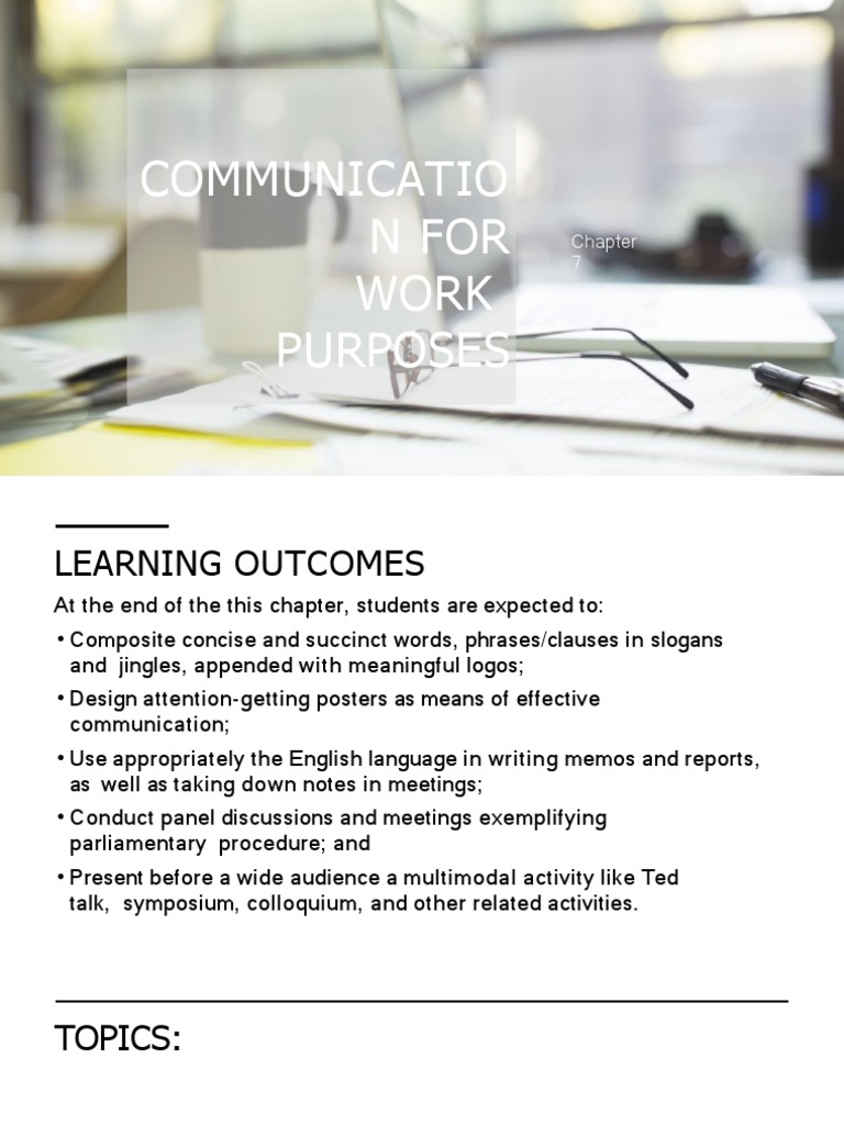 Chapter 7 Communication For Work Purposes | PDF | Memorandum