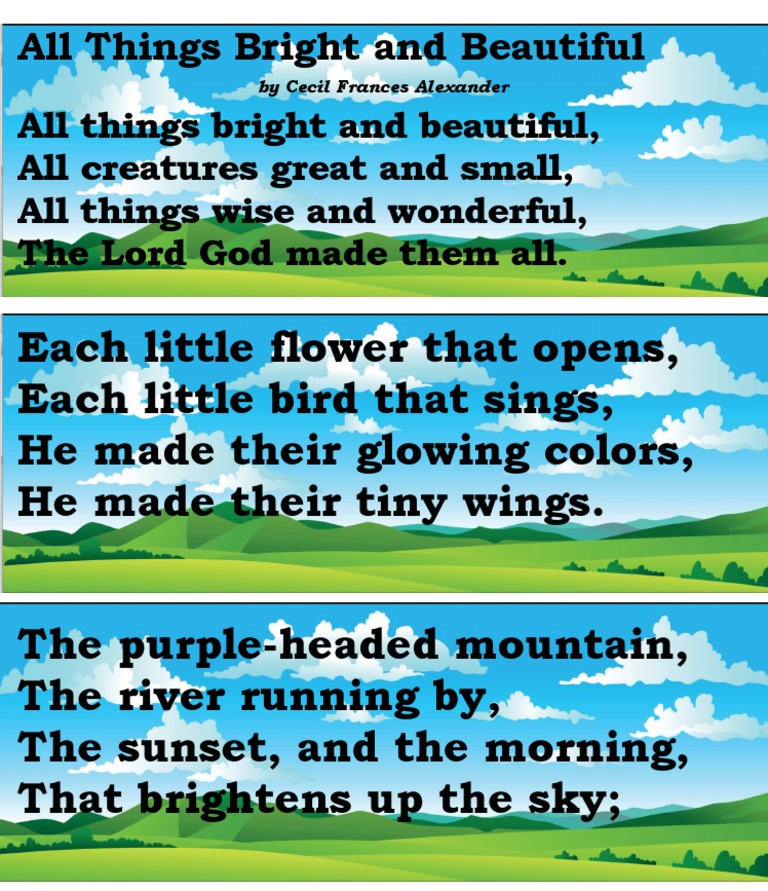 All Things Bright and Beautiful | PDF