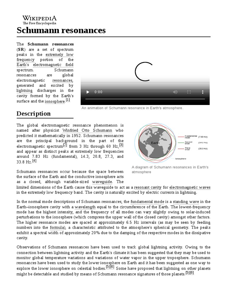 Schumann Resonances | PDF | Oscillation | Physical Sciences