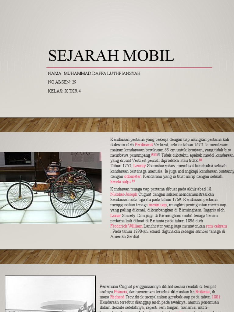 Sejarah Mobil | PDF | Teknologi & Rekayasa