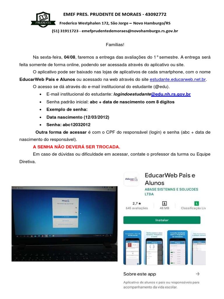 App Educarweb | PDF