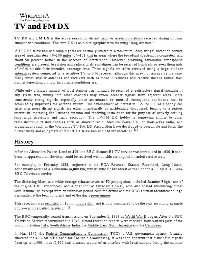 TV and FM DX | PDF