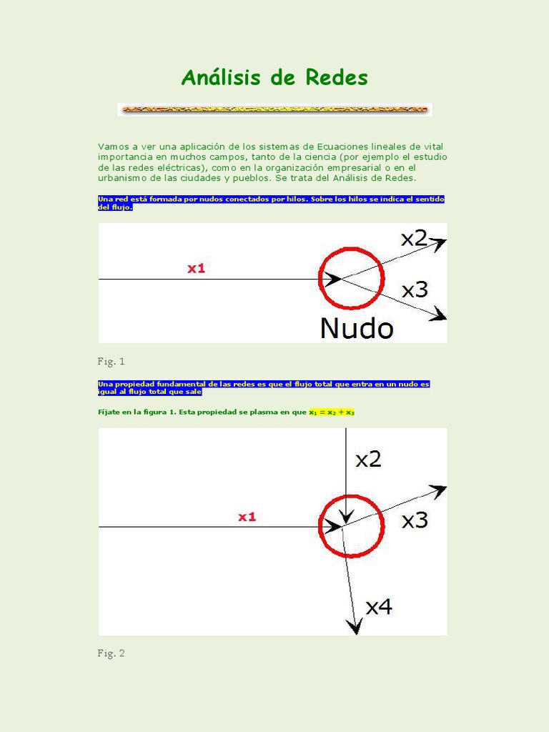 Anc3a1lisis de Redes1 | PDF | Matriz (Matemáticas) | Ecuaciones