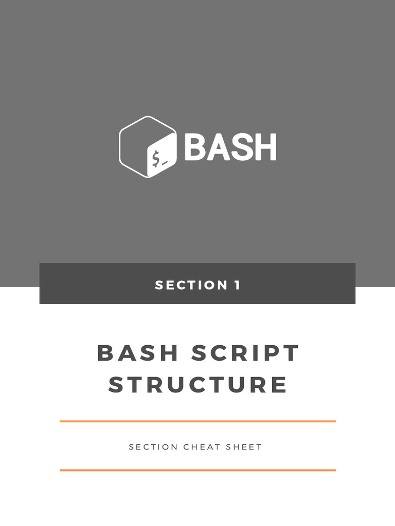 101 Bash Script Structure Cheatsheet | PDF 101 Bash Script Structure Cheatsheet | PDF