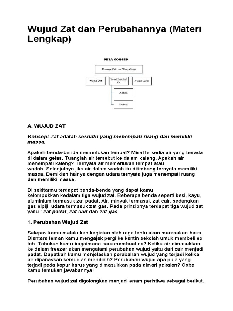 Wujud Zat Dan Perubahannya | PDF