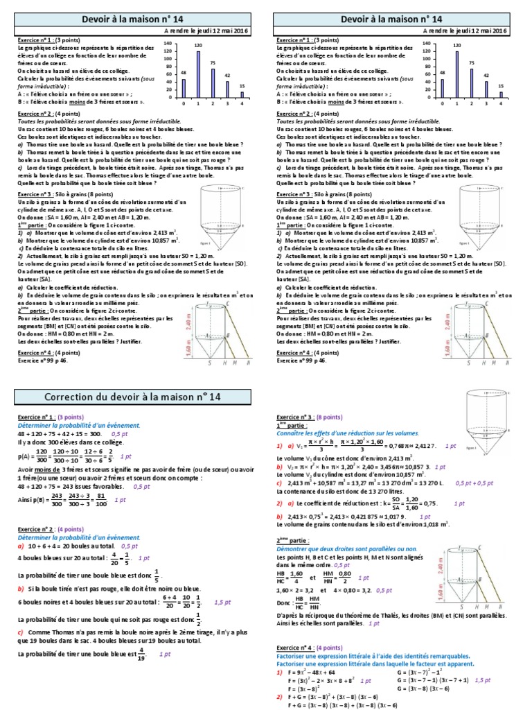 dm14 Probabilite Reduction Ir | PDF