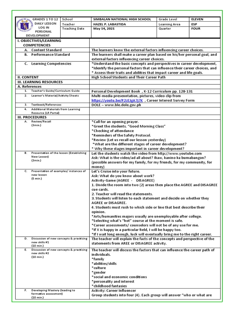 Cot 5 Perdev | PDF | Teachers | Learning