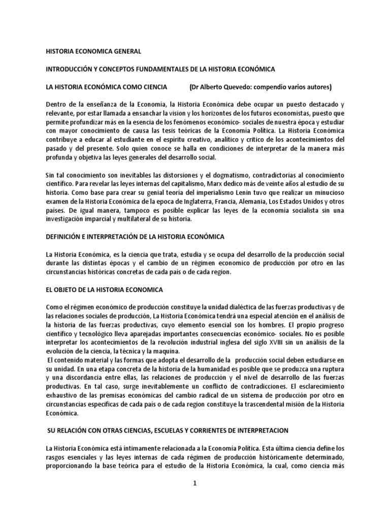 Historia Económica: Fundamentos y Métodos | PDF | Política | Ciencias ...
