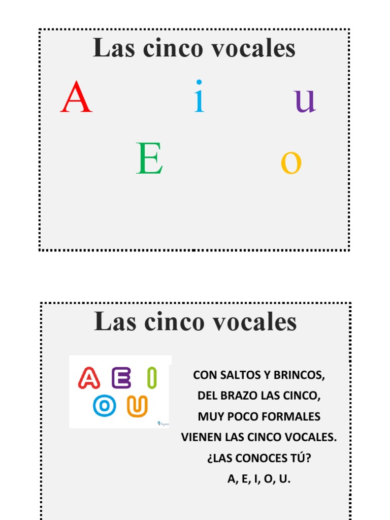 Poema Las Cinco Vocales | PDF