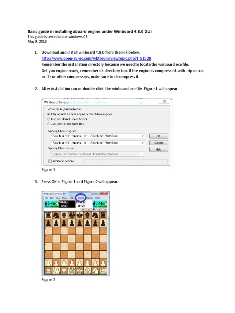 How To Install An Xboard Engine in Winboard GUI | PDF