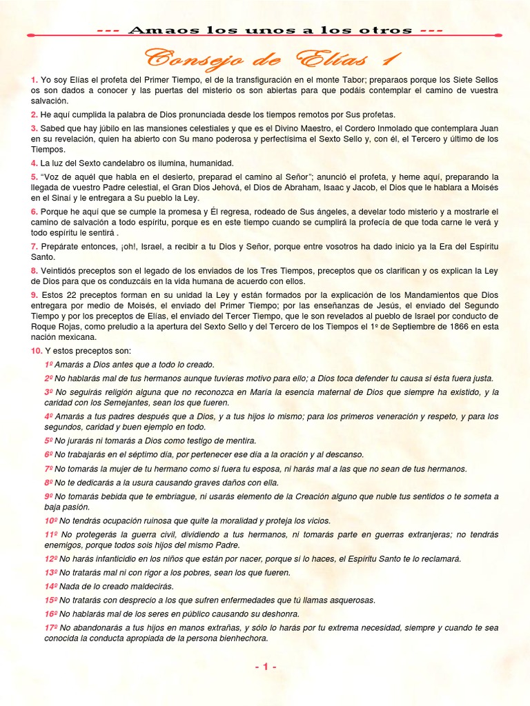 Consejos de Elias | PDF