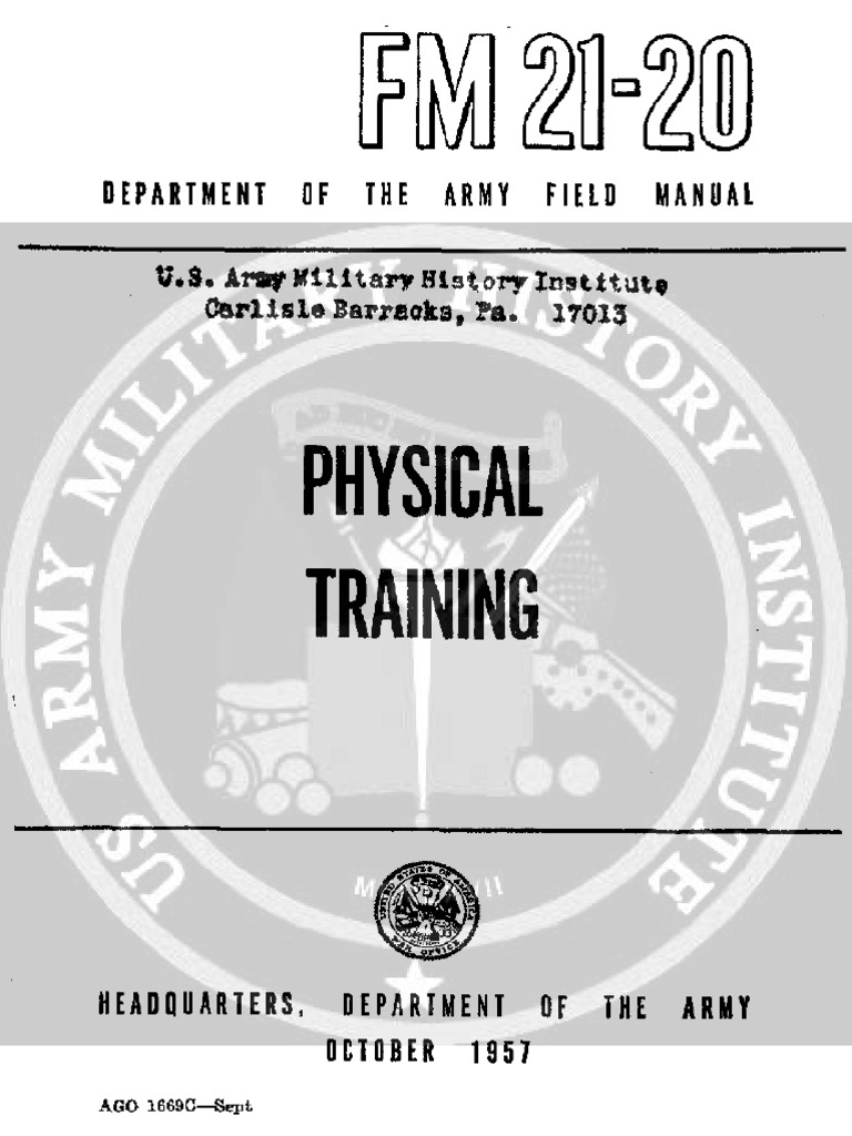 Physical Training: Department Army Field Manual | Download Free PDF ...