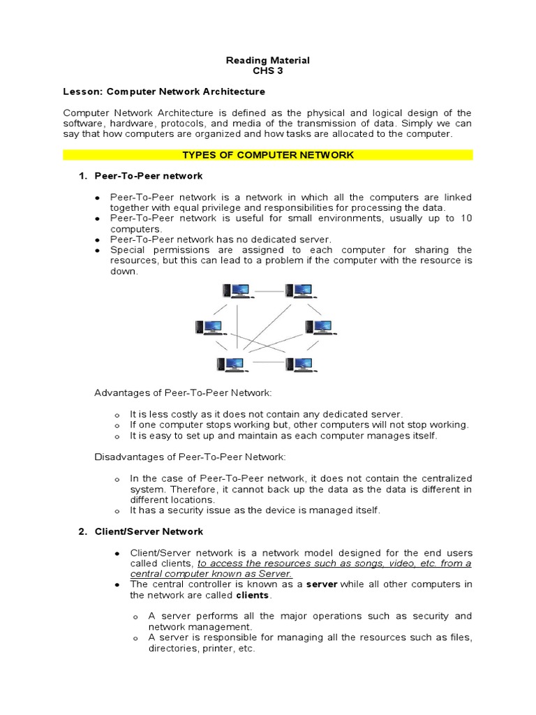 Lesson 1 Computer Network Architecture Pdf