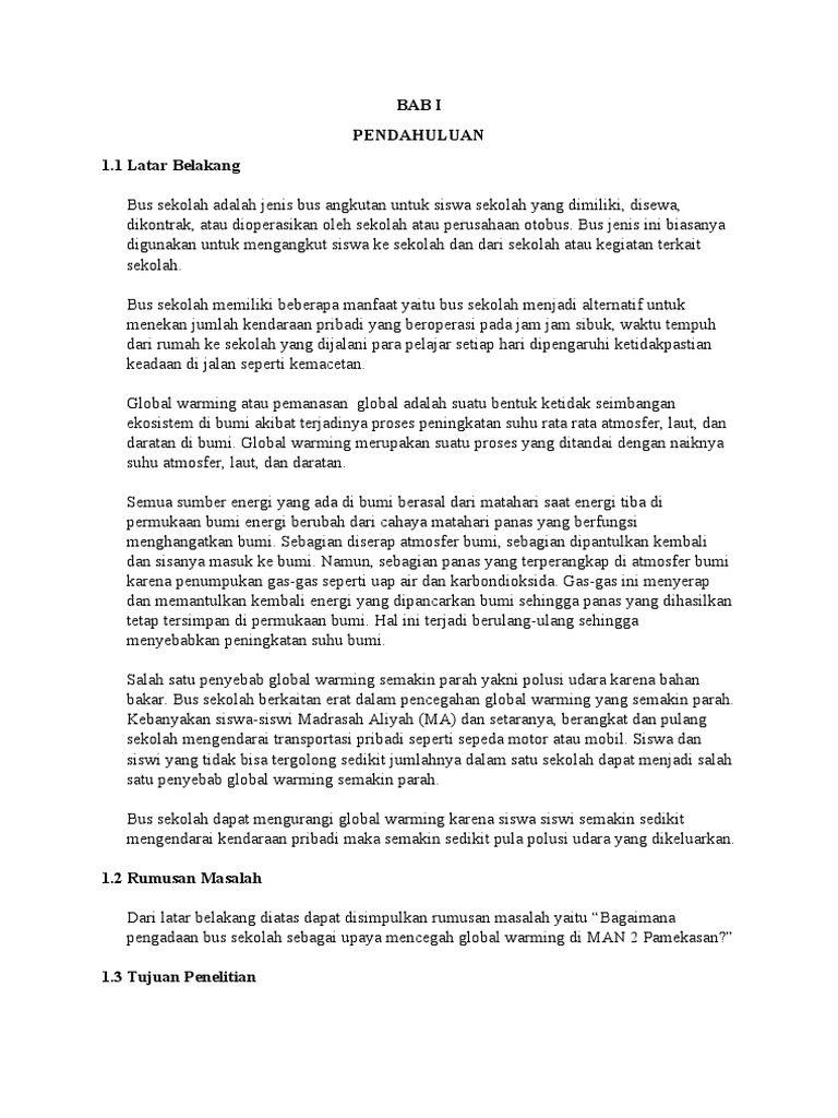 Proposal Bus Sekolah | PDF