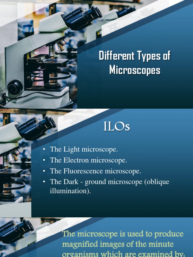 Different Types of Microscopes | PDF | Angular Resolution | Lenses