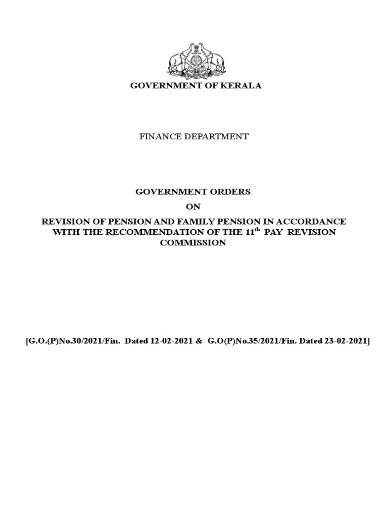 Pension Revision Order Final | PDF