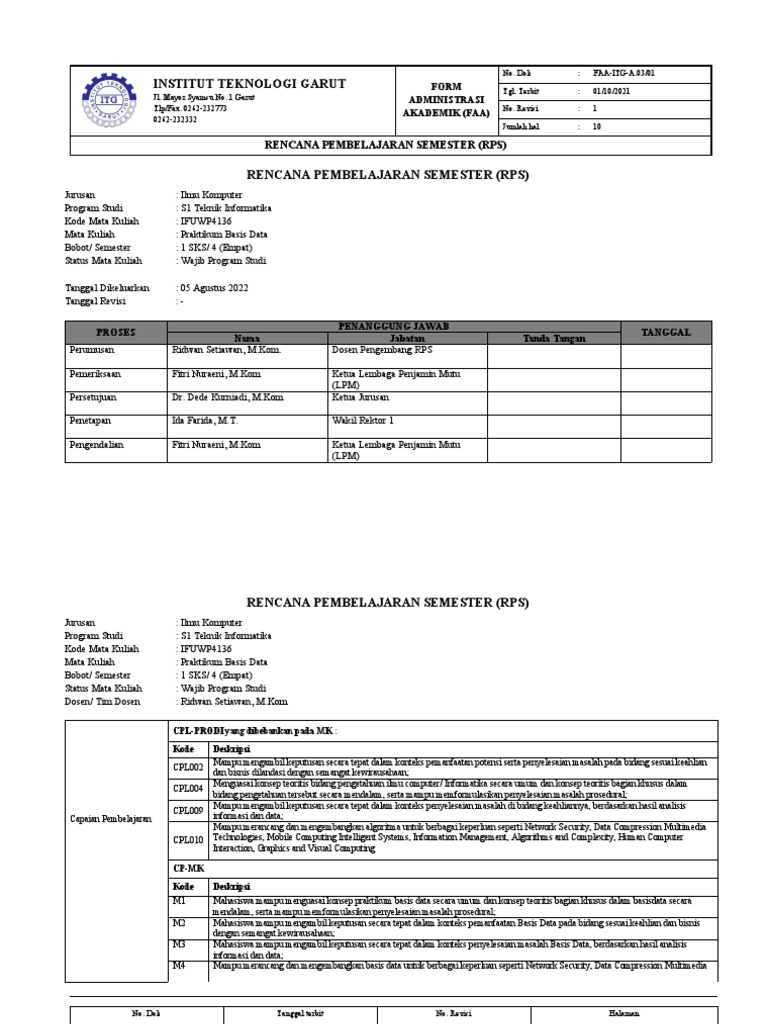 RPS - 4 - Prak Basis Data | PDF | Komputer | Teknologi & Rekayasa
