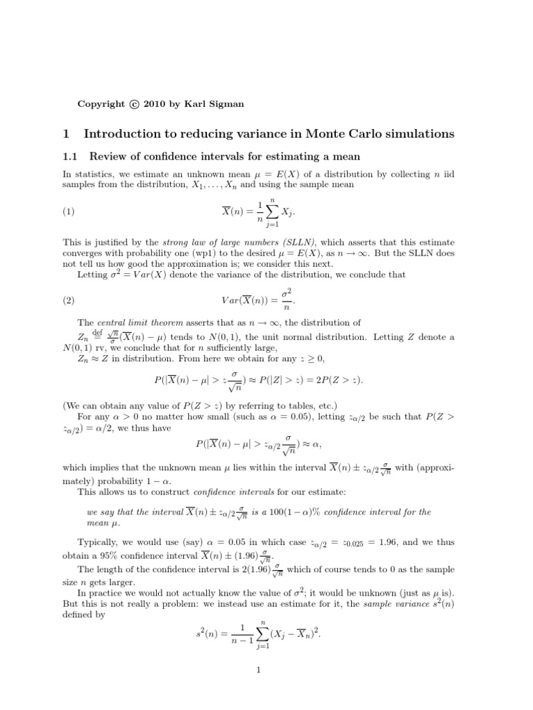 4404 Notes ATV | PDF | Confidence Interval | Variance