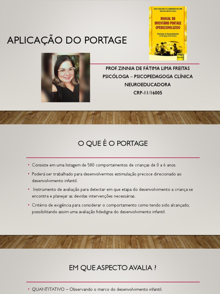 Aplicação Do Portage - 221009 - 161007 | PDF | Aprendizado | Neurociência