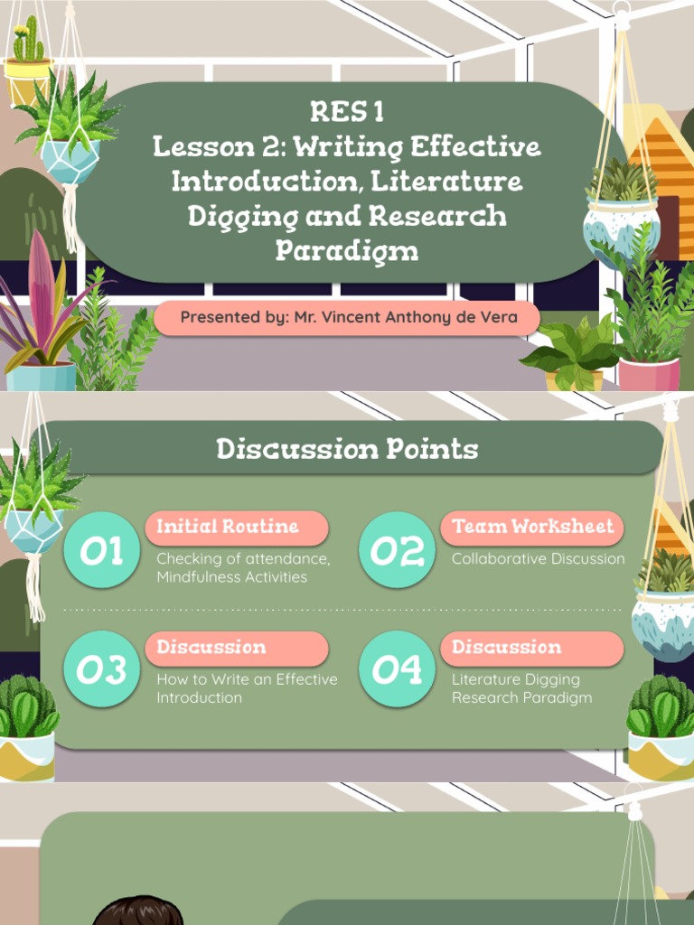 RES1 - Lesson 2 - Introduction Literature Digging and Research Paradigm ...