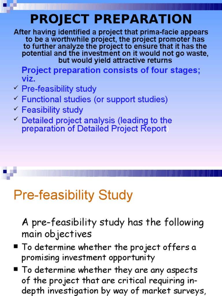 Project Preparation Consists of Four Stages Viz | Download Free PDF ...