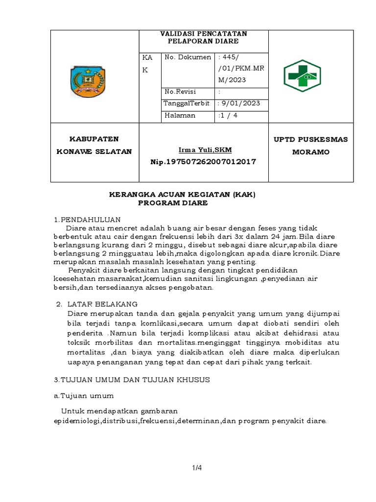Program Penanganan Diare | PDF | Pengembangan Diri | Sains & Matematika