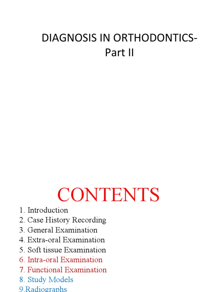 DIAGNOSIS IN ORTHODONTICS-Part II ... | PDF | Foreign Language Studies ...