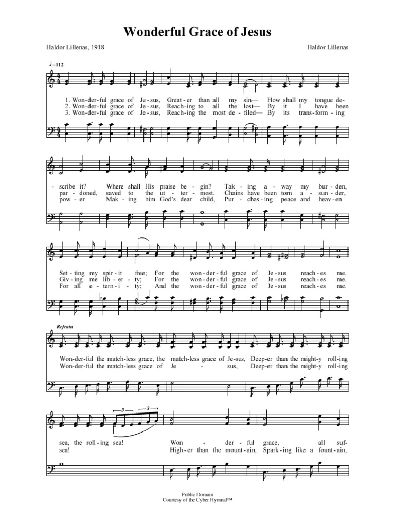 Wonderful Grace of Jesus | PDF