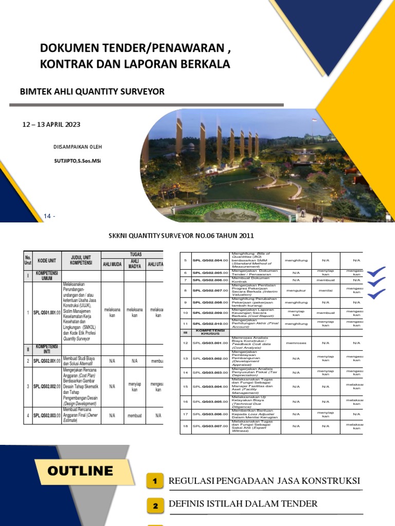 Dokumen Tender dan Kontrak Konstruksi | PDF