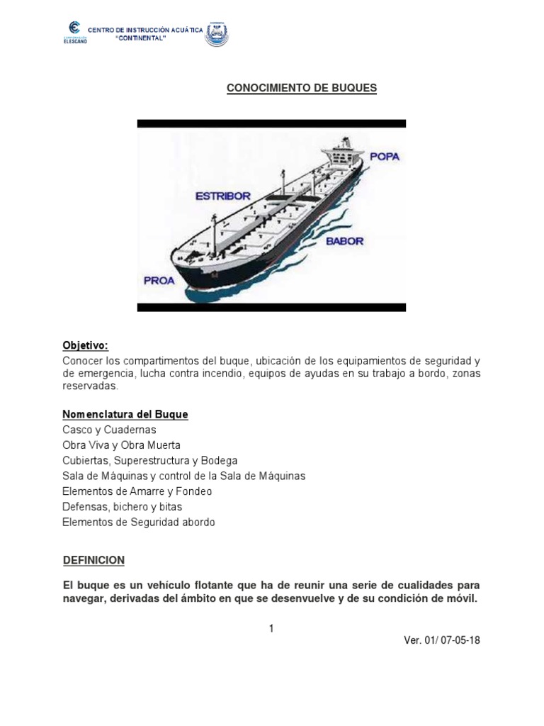 Conocimiento Del Buque | PDF | Buques | Ancla
