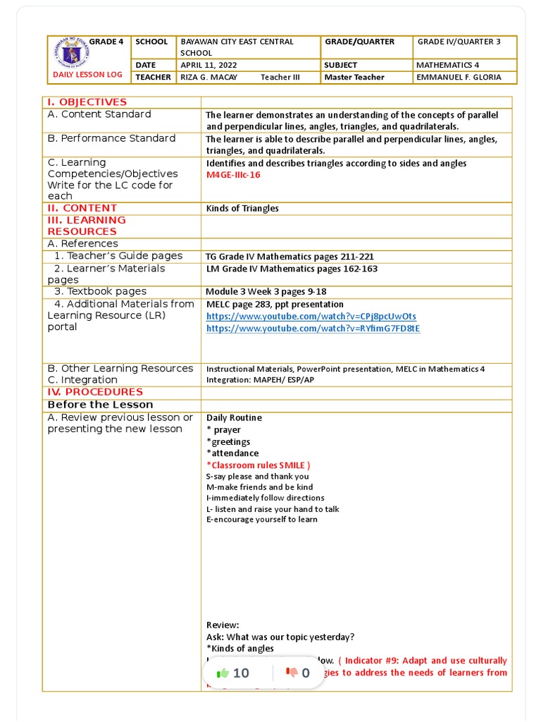 Riza Cot LP Math4 q3 2022 - Compress | PDF