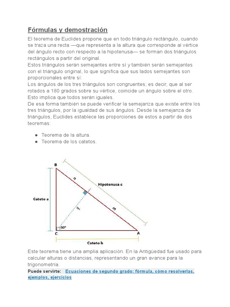 Formulas y Demostracion Del Teorema de Euclides | PDF
