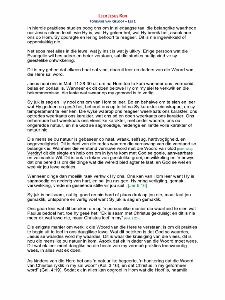 (Leer Jesus Ken Les 1 | PDF