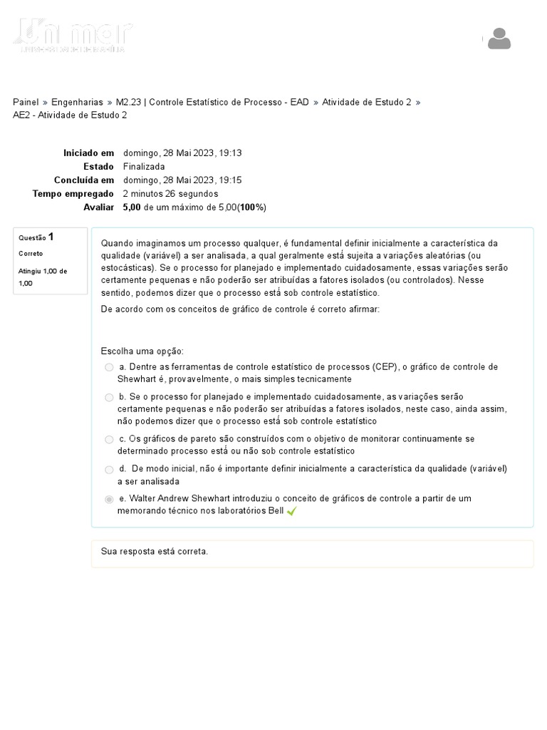 AE2 - Atividade de Estudo 2 | PDF