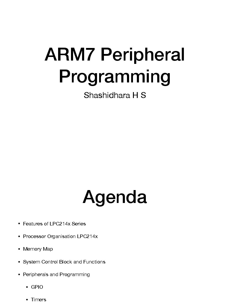 LPC214x Architecture - Peripherals and Programming | PDF | Central Processing Unit | Integrated ...