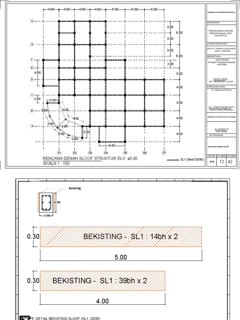 Bekisting Sloof SL1 IAIN | PDF