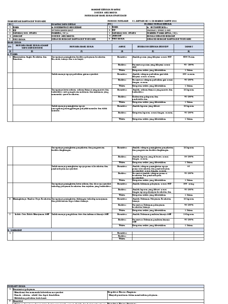 3.2 Form SKP JF Kuantitatif - DR Madya Tio 2 | PDF
