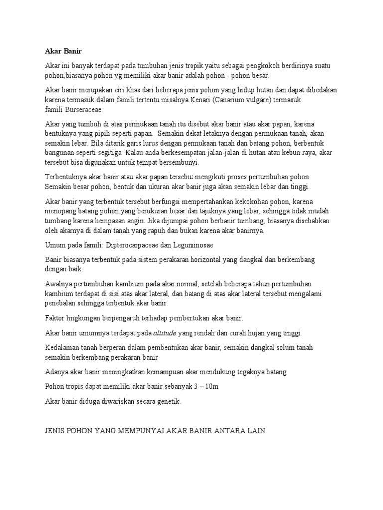 Akar Banir | PDF