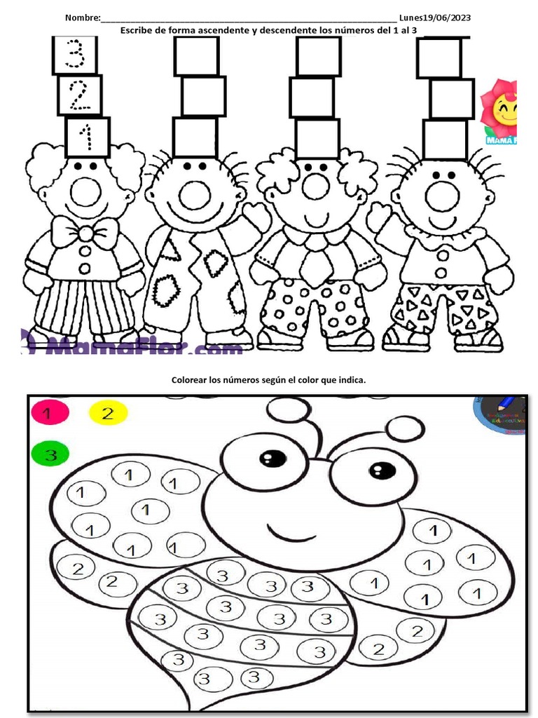 Actividades de Números 1 a 3 | PDF | Deportes y actividades al aire libre