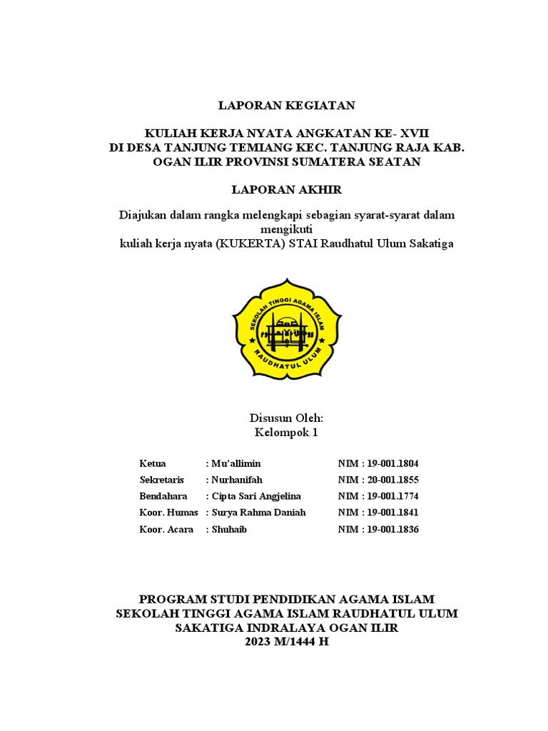 1 Cover Laporan Kegiatan Lomba | PDF