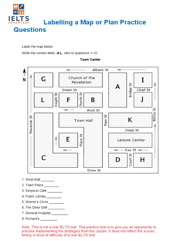 Labeling A Map or Plan Practice Questions 1 | PDF
