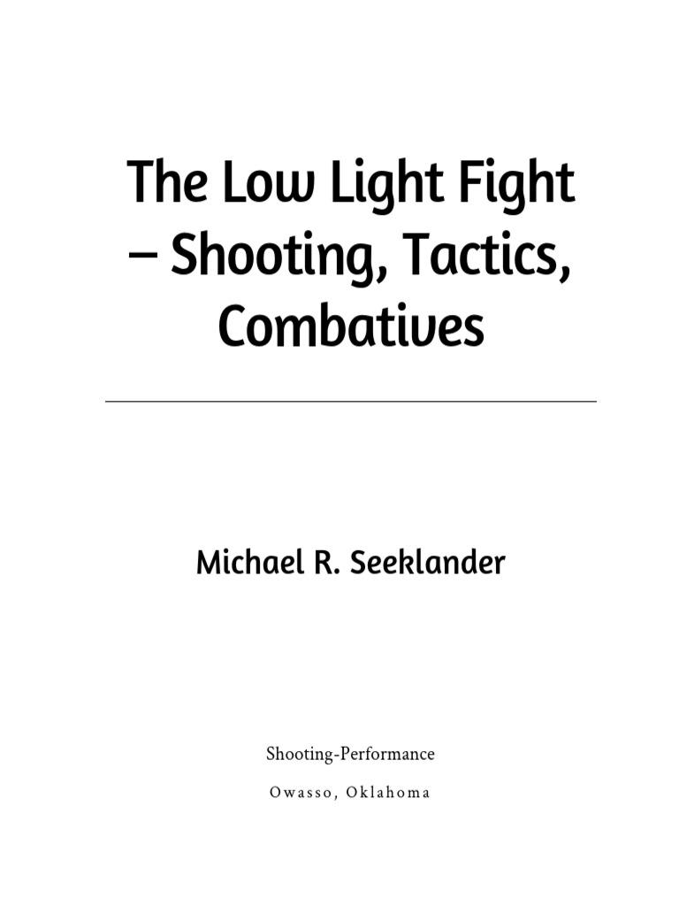 Low Light Fight | PDF | Light | Tools